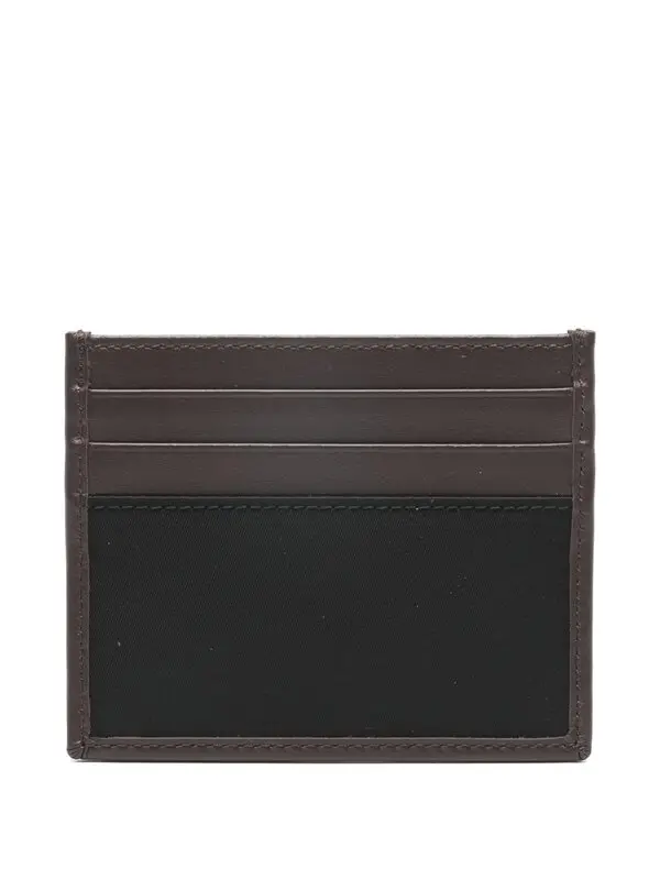 Prada Triangle-logo Two-toned Cardholder - Black