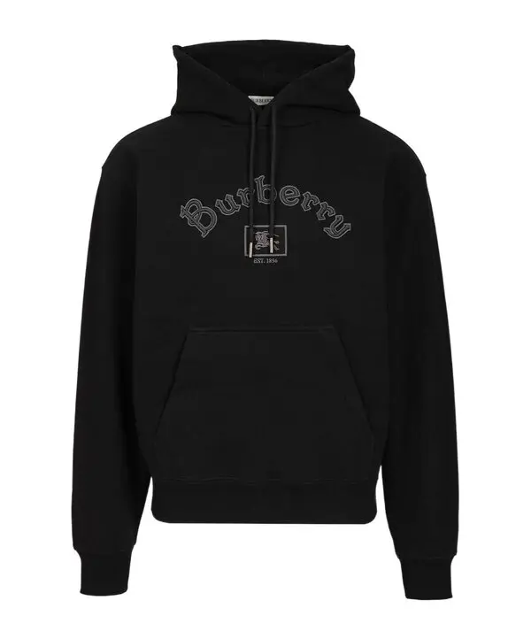 Burberry Gothic Logo Cotton Hoodie