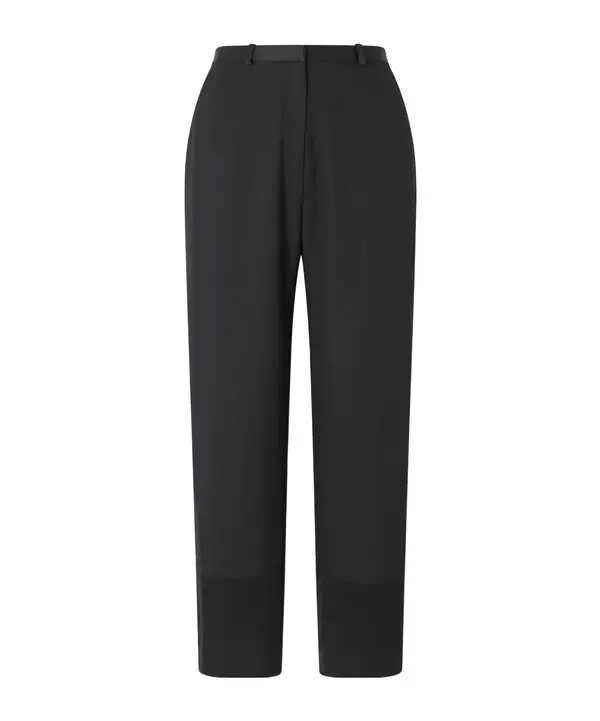 Loulou De Saison Mahoney Belt-loop Wool-blend Crepe Trousers