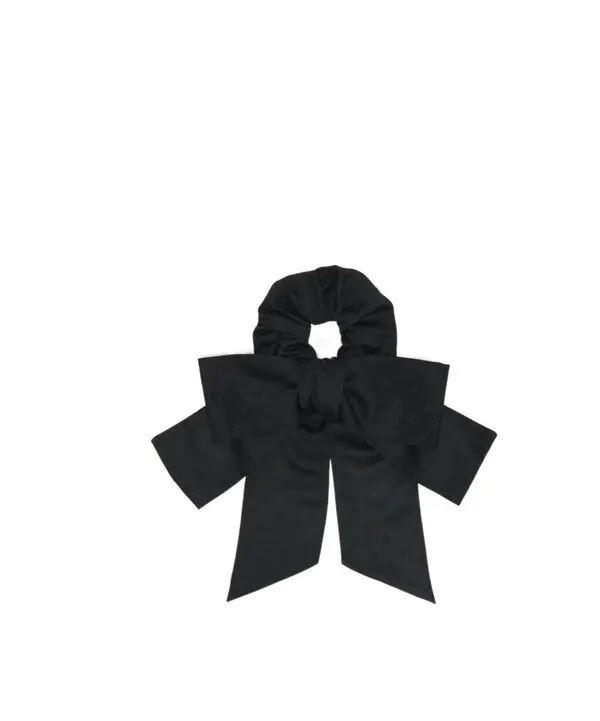 Alexander McQueen Skull Jacquard Bow Scrunchie - Black