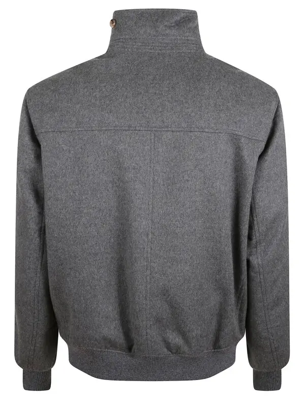 Brunello Cucinelli Zip-up Bomber Jacket - Gray