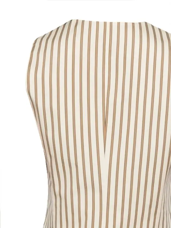 Max Mara Pinstriped Waistcoat - Beige