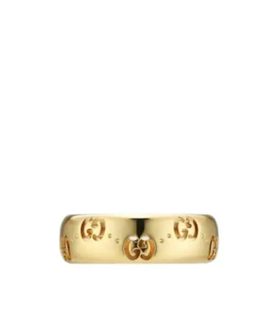 Gucci Icon 18k Gg Thin Ring - Yellow 18k Gold