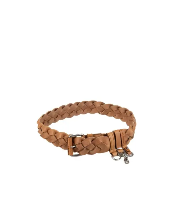 Miu Miu Braided Leather Belt - Brown