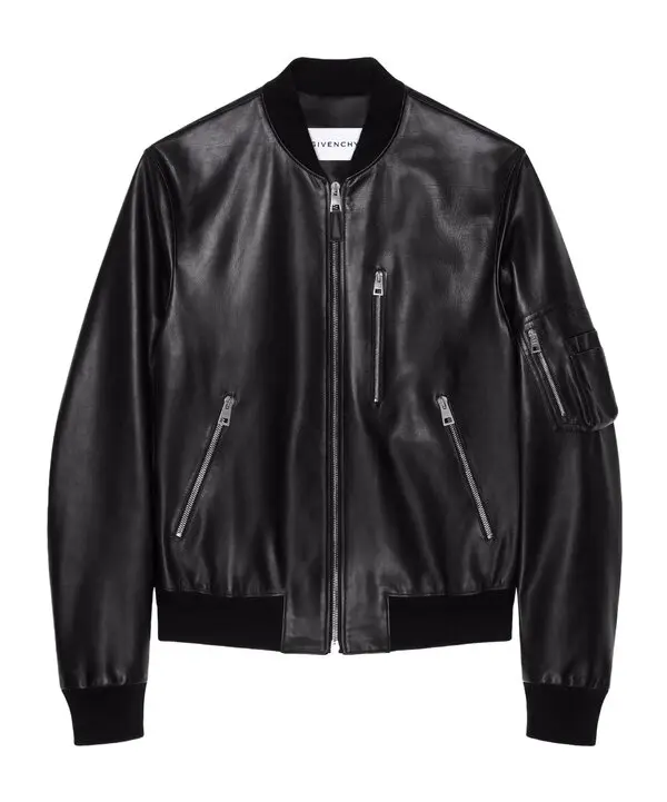 Givenchy Zip-up Leather Bomber Jacket