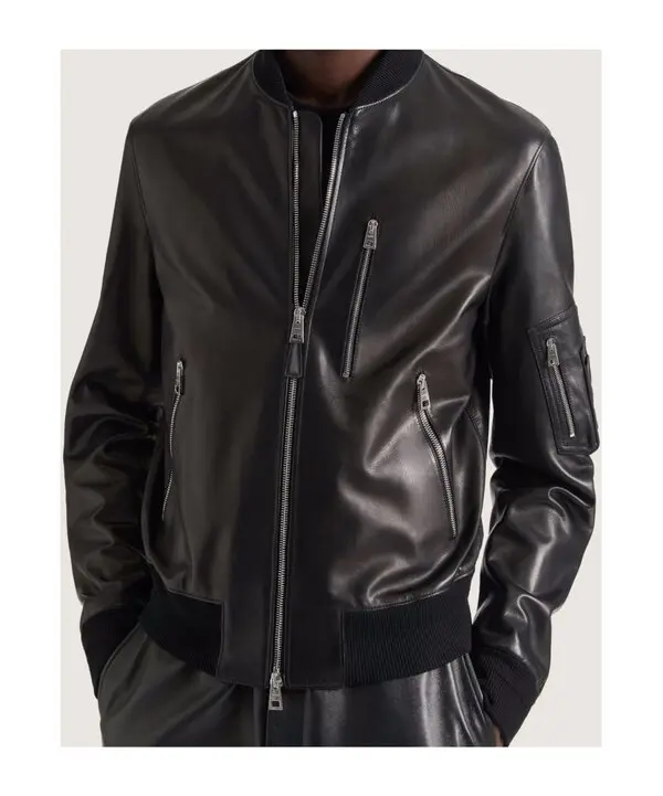Givenchy Zip-up Leather Bomber Jacket