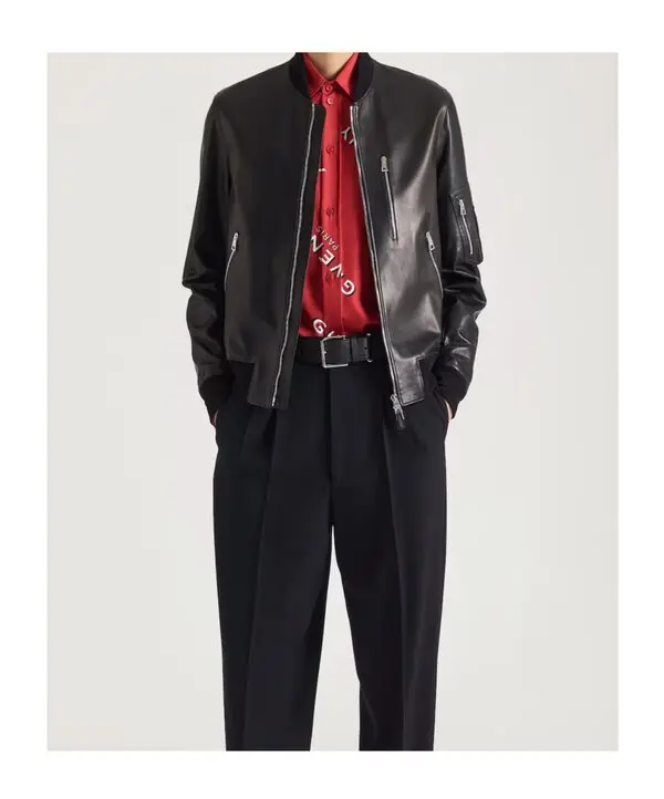 Givenchy Zip-up Leather Bomber Jacket