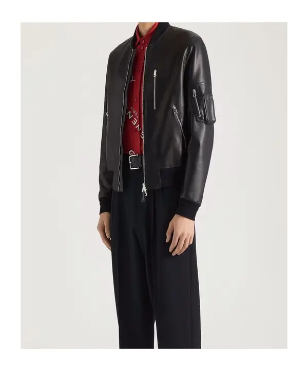 Givenchy Zip-up Leather Bomber Jacket