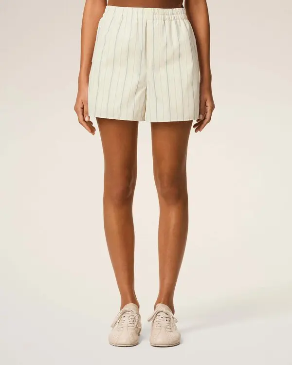 AMI Paris Striped Elasticated Waist Shorts