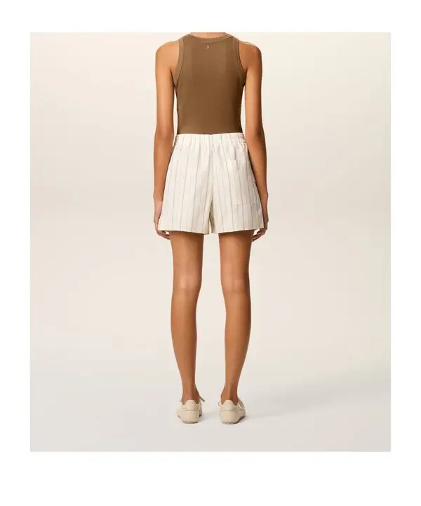 AMI Paris Striped Elasticated Waist Shorts