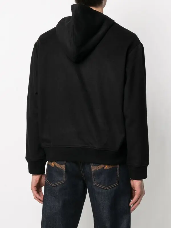 Emporio Armani Embroidered Logo Cotton Hoodie