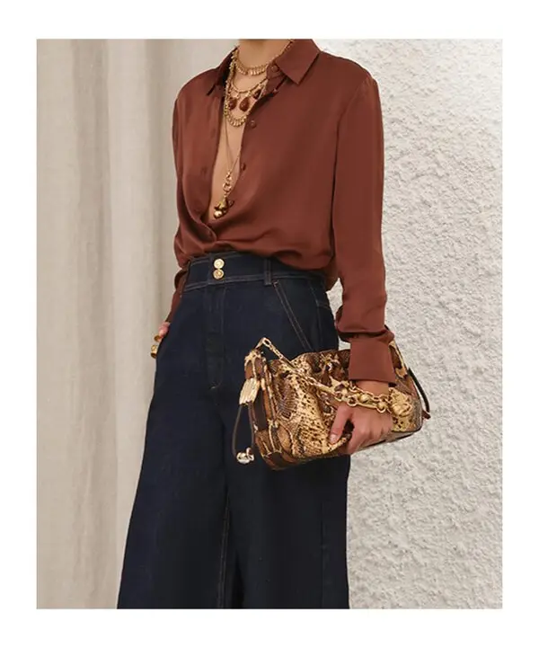 Zimmermann Hypnotic Satin Shirt - Tan