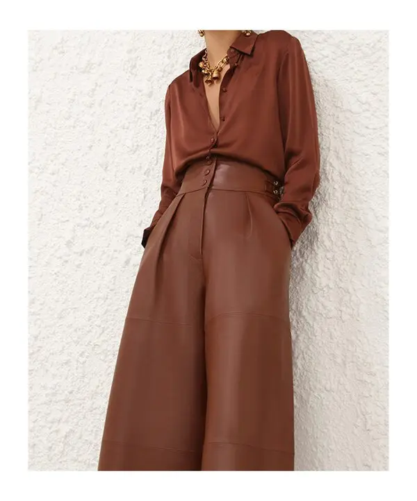 Zimmermann Hypnotic Satin Shirt - Tan