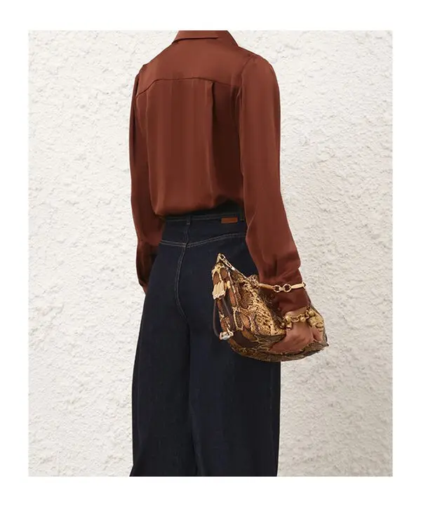 Zimmermann Hypnotic Satin Shirt - Tan