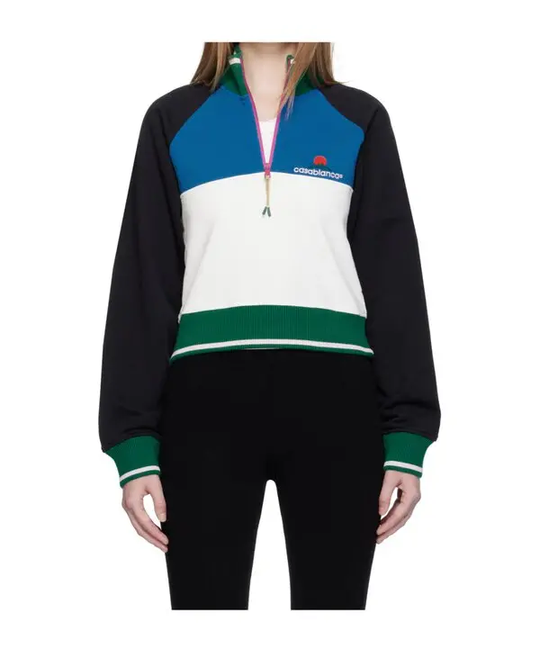 Casablanca Colour-block Quarter-zip Sweatshirt