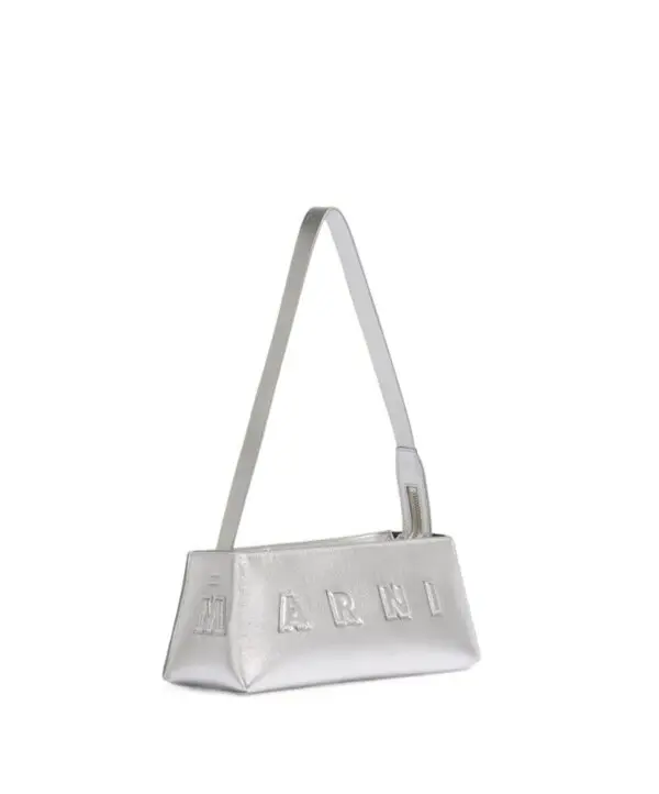 Marni Museo Baguette Shoulder Bag - Silver