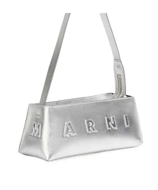 Marni Museo Baguette Shoulder Bag - Silver