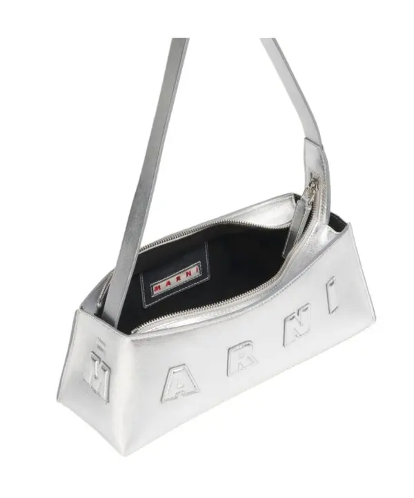 Marni Museo Baguette Shoulder Bag - Silver