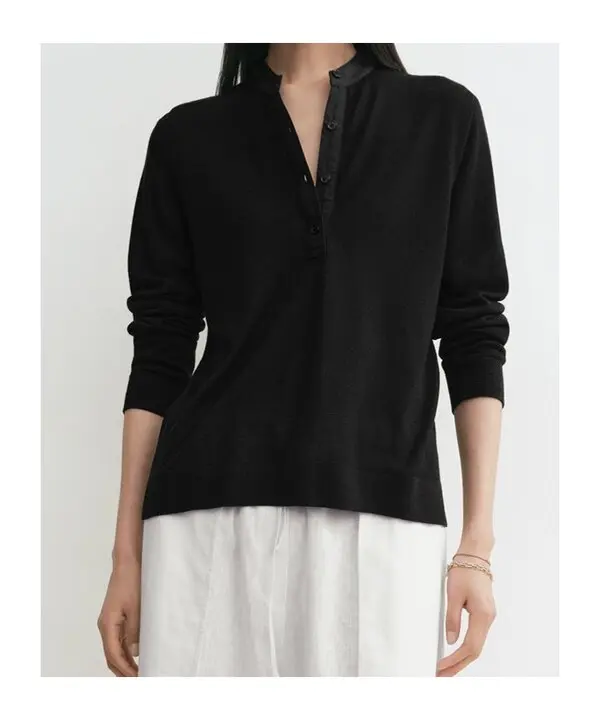 TOTEME Long-sleeved Knitwear With Half-button Closure