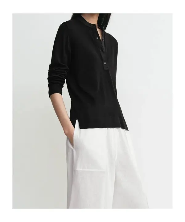 TOTEME Long-sleeved Knitwear With Half-button Closure