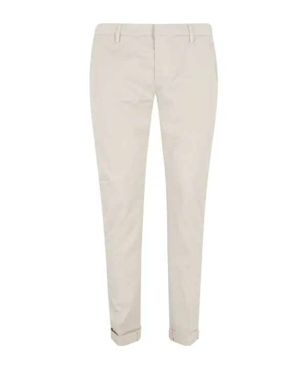 DONDUP Trousers With Belt Loops - White