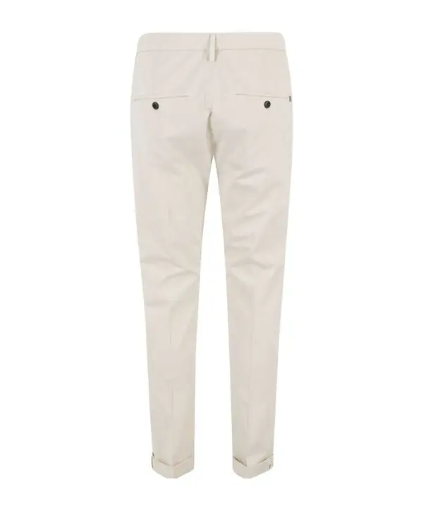 DONDUP Trousers With Belt Loops - White