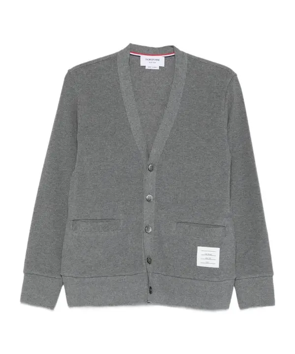 Thom Browne V-neck 4-bar Intarsia Cardigan