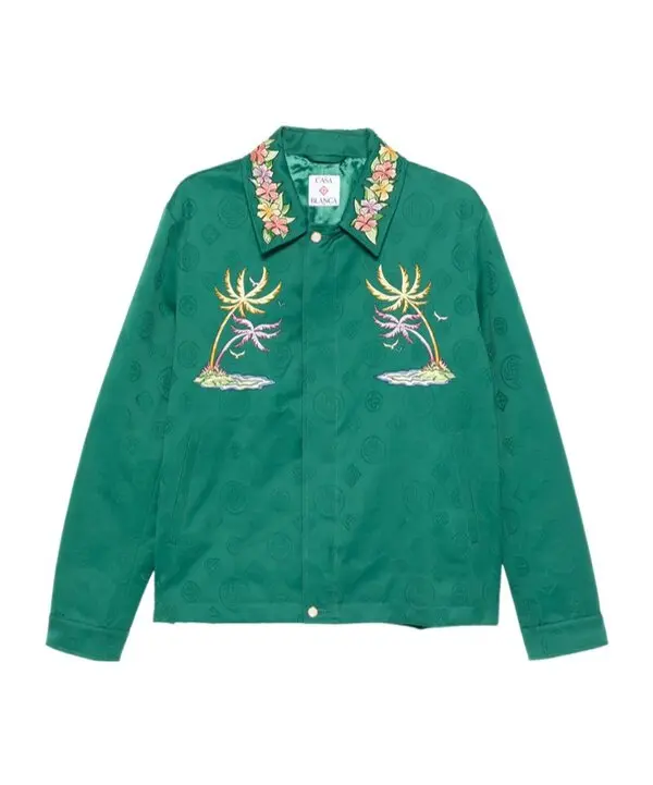 Casablanca Lapel Collar Long-sleeved Casual Jacket With Pattern Detail