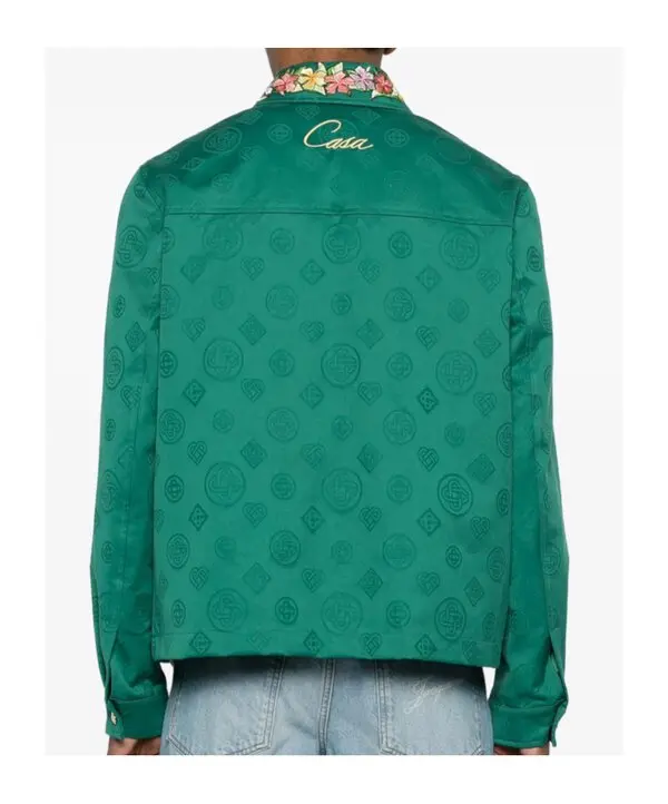 Casablanca Lapel Collar Long-sleeved Casual Jacket With Pattern Detail