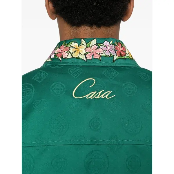 Casablanca Lapel Collar Long-sleeved Casual Jacket With Pattern Detail