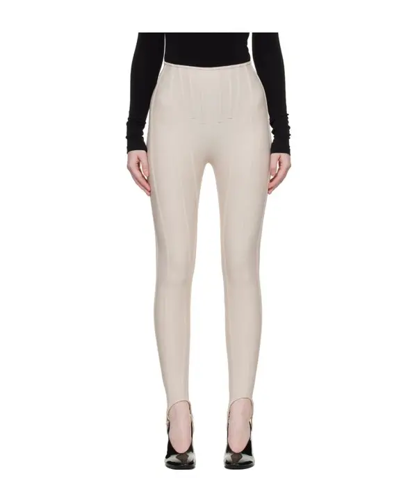 MUGLER Panelled Corset Leggings