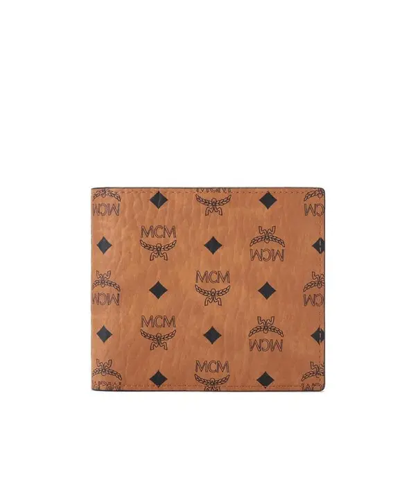 Mcm All-over Logo Printed Bi-fold Wallet - Brown