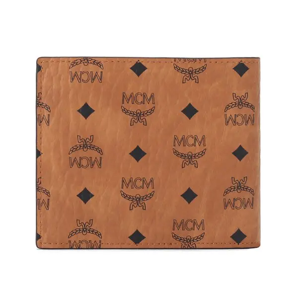 Mcm All-over Logo Printed Bi-fold Wallet