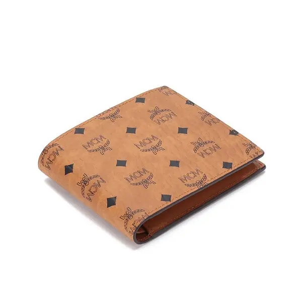 Mcm All-over Logo Printed Bi-fold Wallet