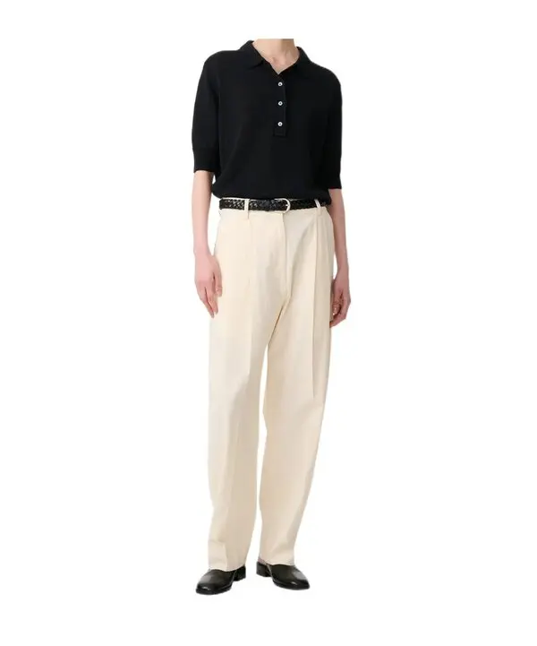 Studio Nicholson Short-sleeve Knit Polo Top