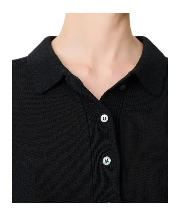 Studio Nicholson Short-sleeve Knit Polo Top
