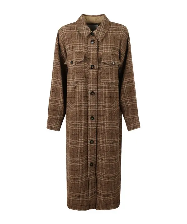 Isabel Marant Étoile Gislene Checked Long Coat