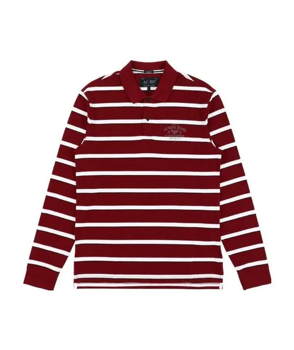 Emporio Armani Logo Striped Polo Shirt
