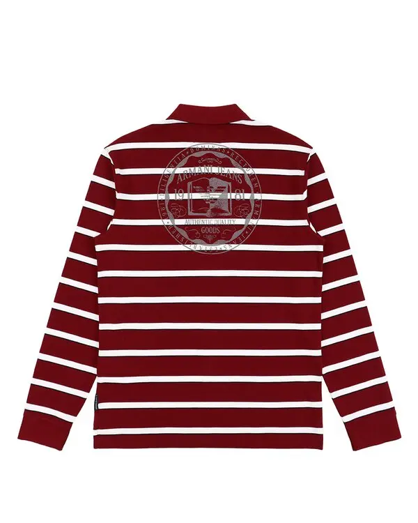 Emporio Armani Logo Striped Polo Shirt
