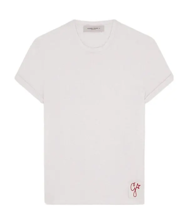 GOLDEN GOOSE Short Sleeved Crewneck T-shirt - White