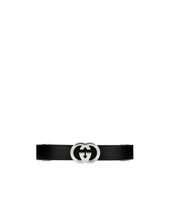Gucci Interlocking G Leather Bracelet