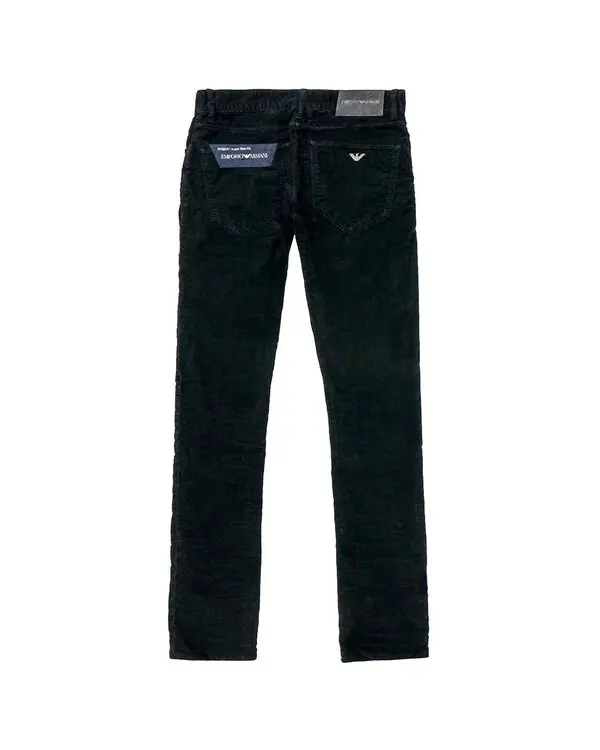 Emporio Armani Straight Leg Logo Jeans - Black