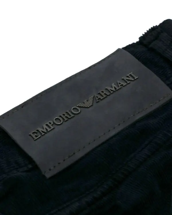 Emporio Armani Straight Leg Logo Jeans - Black