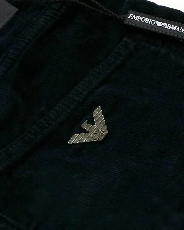 Emporio Armani Straight Leg Logo Jeans - Black