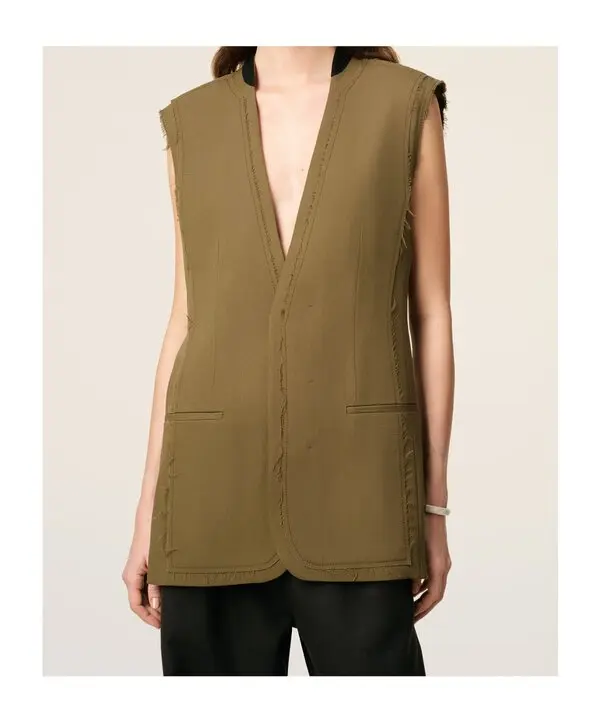 AMI Paris Wool Gilet - Green