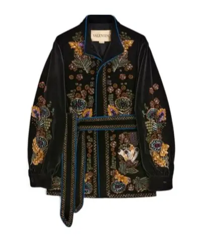 Valentino Garavani Beaded Velvet Overshirt