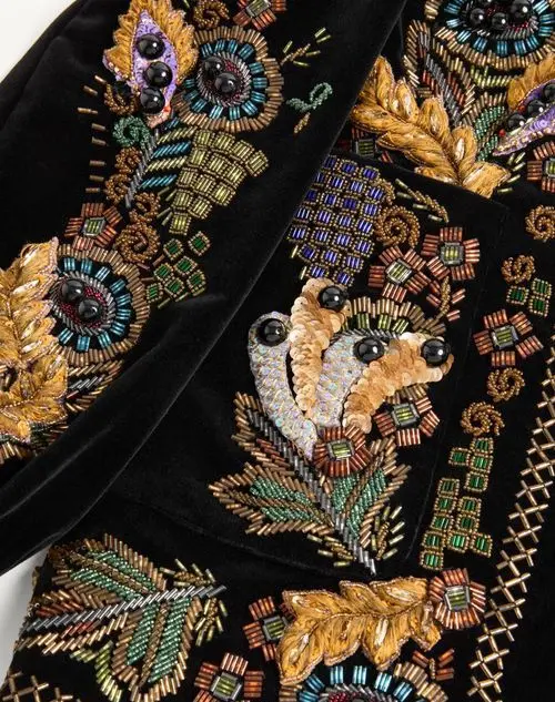 Valentino Garavani Beaded Velvet Overshirt