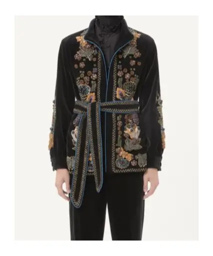 Valentino Garavani Beaded Velvet Overshirt
