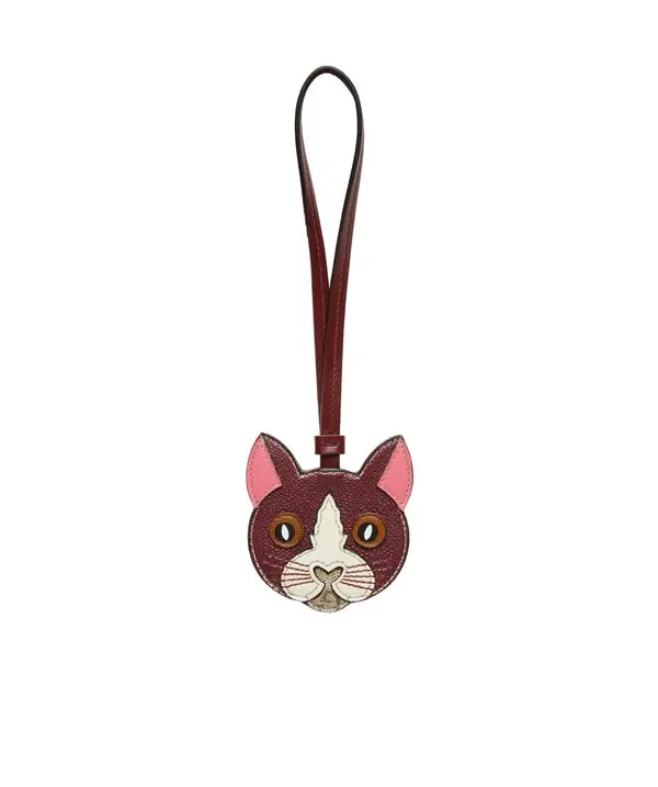 Gucci Cat-shaped Bag Charm - Beige And Dark Brown