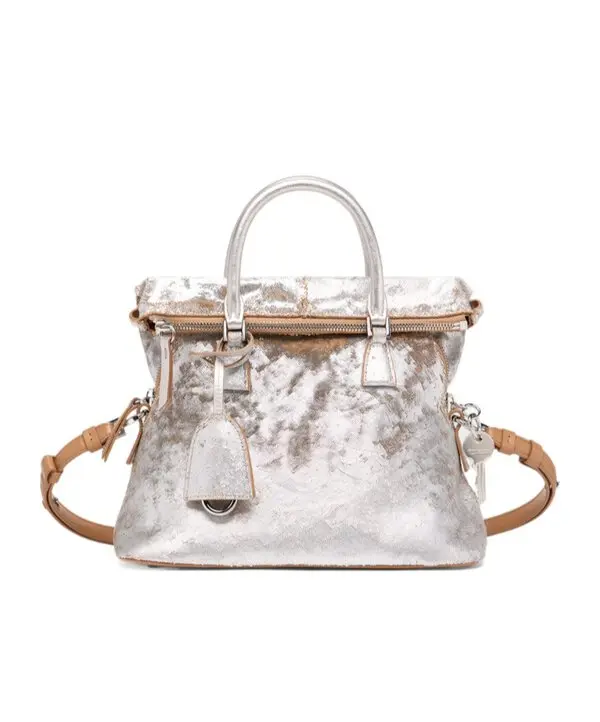 MAISON MARGIELA 5ac Mini Soft Shoulder Bag - Silver